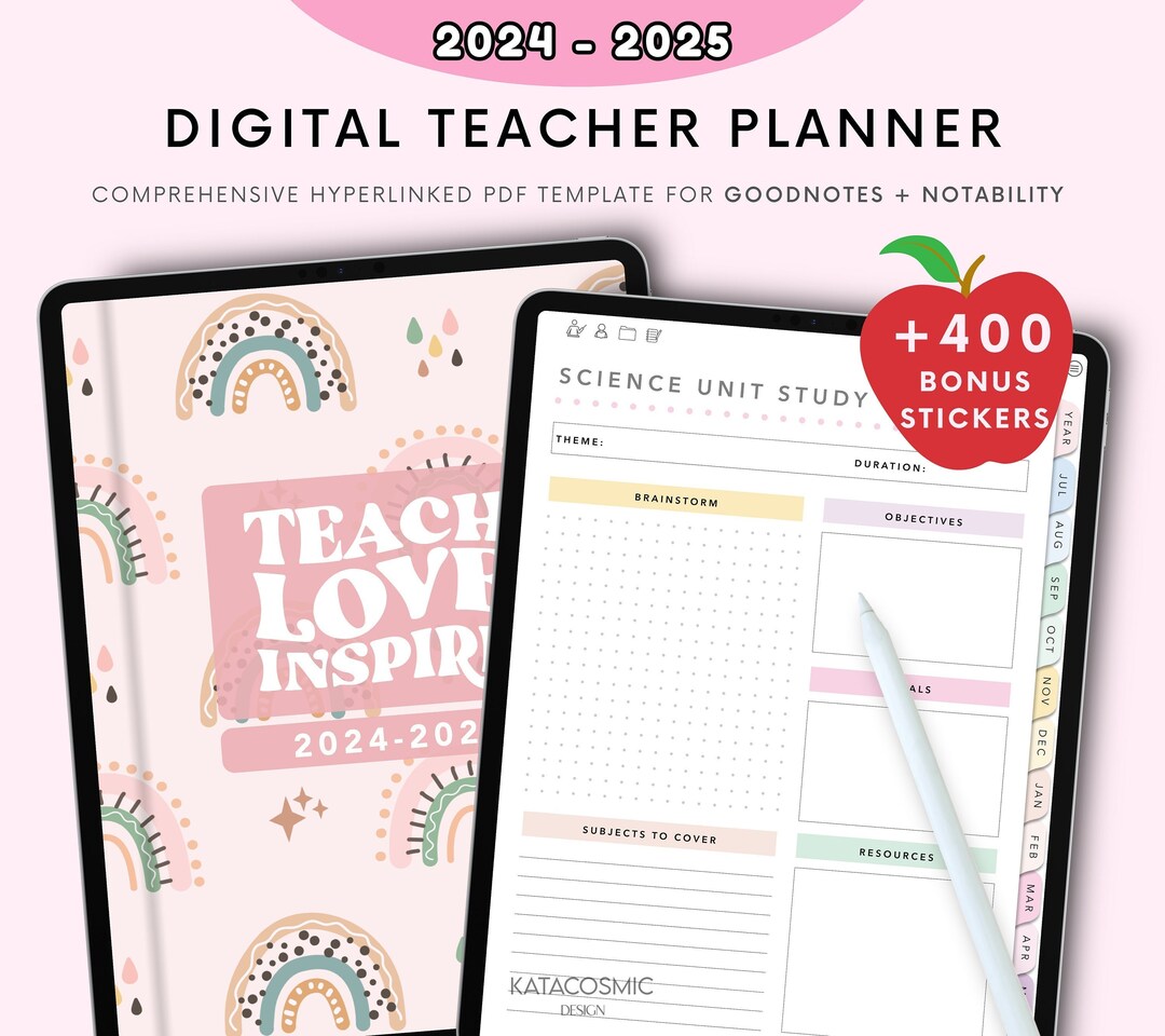 Teacher Digital Planner 2024 2025 Digital Planner Goodnotes Planner ...