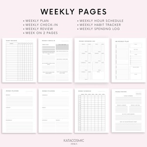 2024 Printable Planner, Personal Planner Bundle, Daily Weekly Monthly ...
