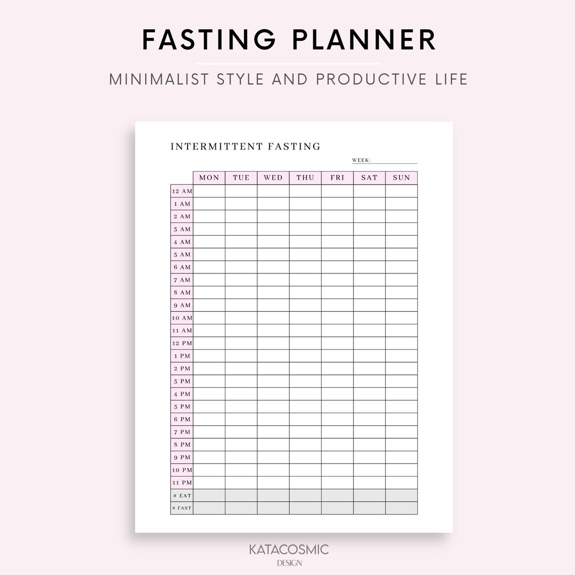 Intermittent Fasting Tracker Printable Fasting Tracker - Etsy