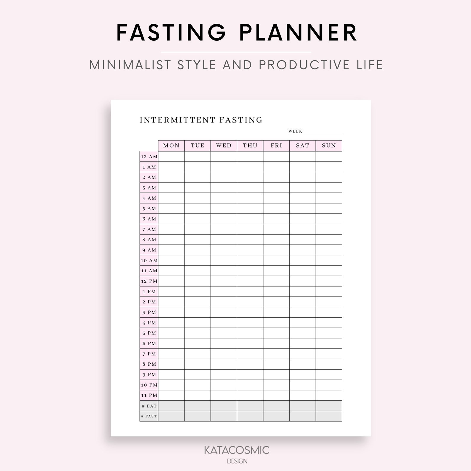 Intermittent Fasting Tracker Printable Fasting Tracker - Etsy