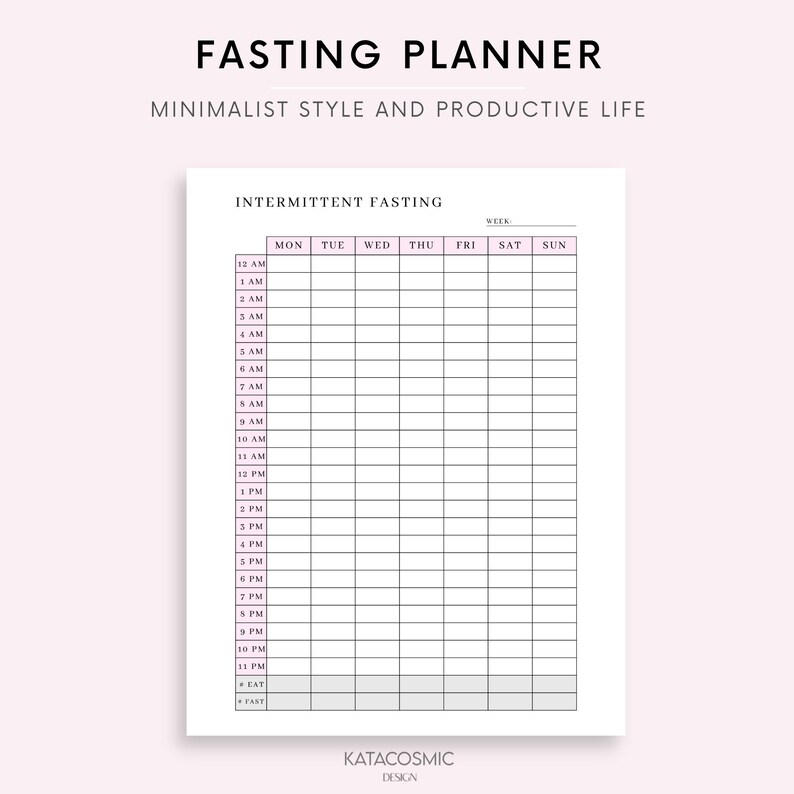 Intermittent Fasting Tracker Printable Fasting Tracker - Etsy