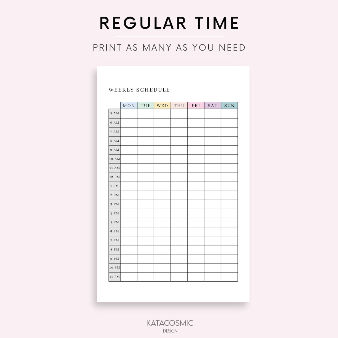 Digital Weekly Schedule for Goodnotes 24/7 Weekly Timetable - Etsy