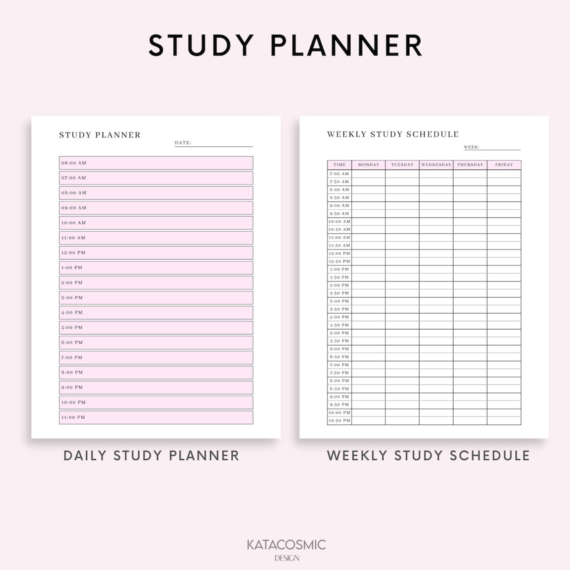 College Student Weekly Planner Printable Student Planner - Etsy
