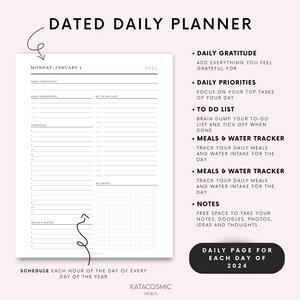 2024 Planner, DATED 2024 Printable Planner, Daily, Weekly, Monthly ...
