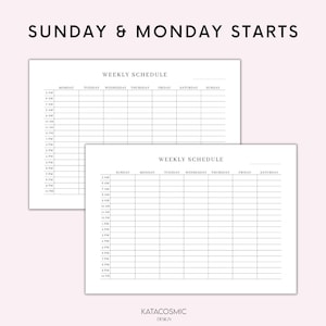 Digital Weekly Schedule for Goodnotes, 24/7 Weekly Timetable, Hourly ...