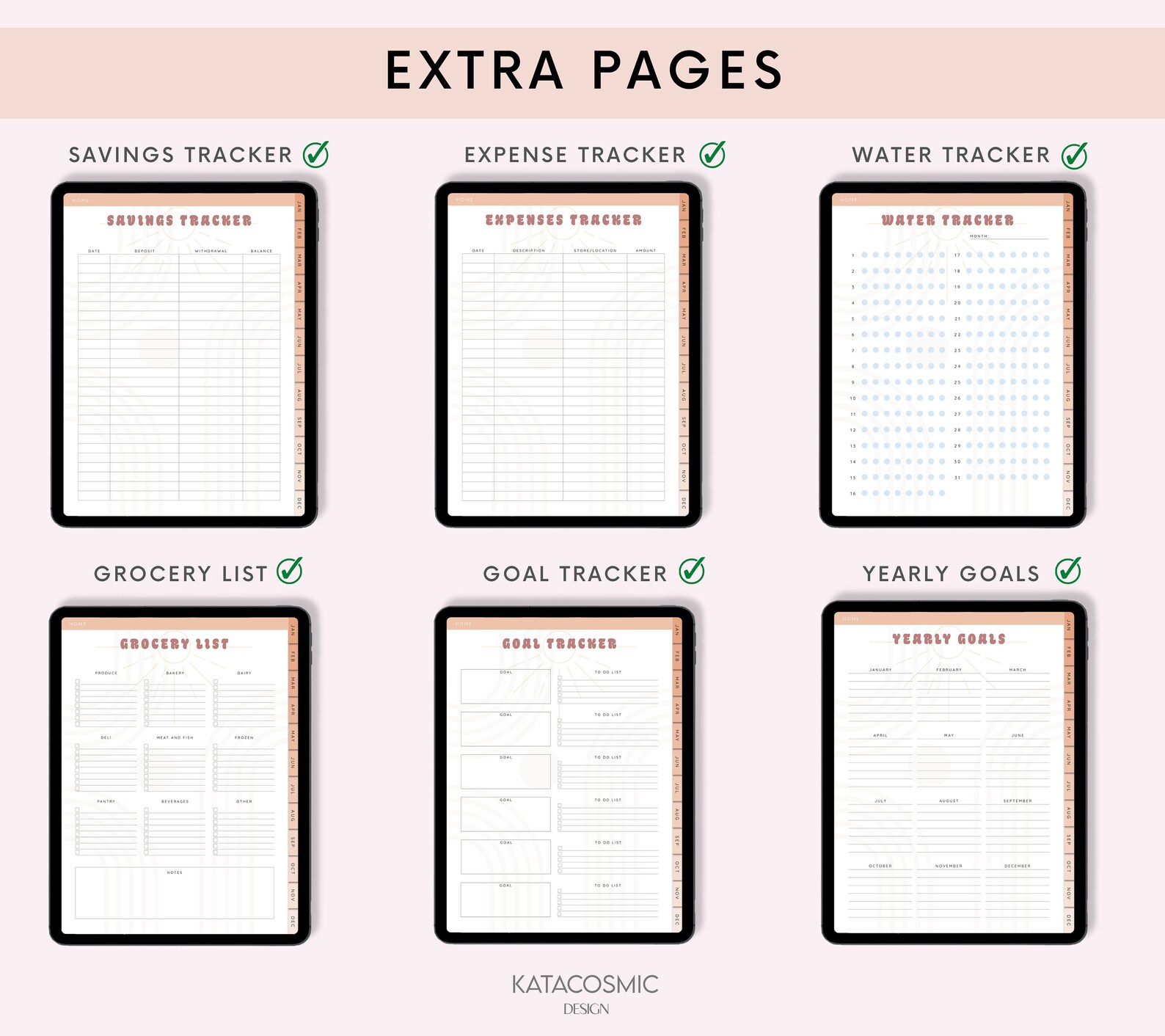 Boho Undated Goodnotes Planner Weekly Digital Planner - Etsy