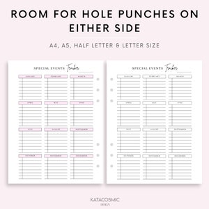 Yearly Important Dates Tracker Printable, Fillable Important Dates ...