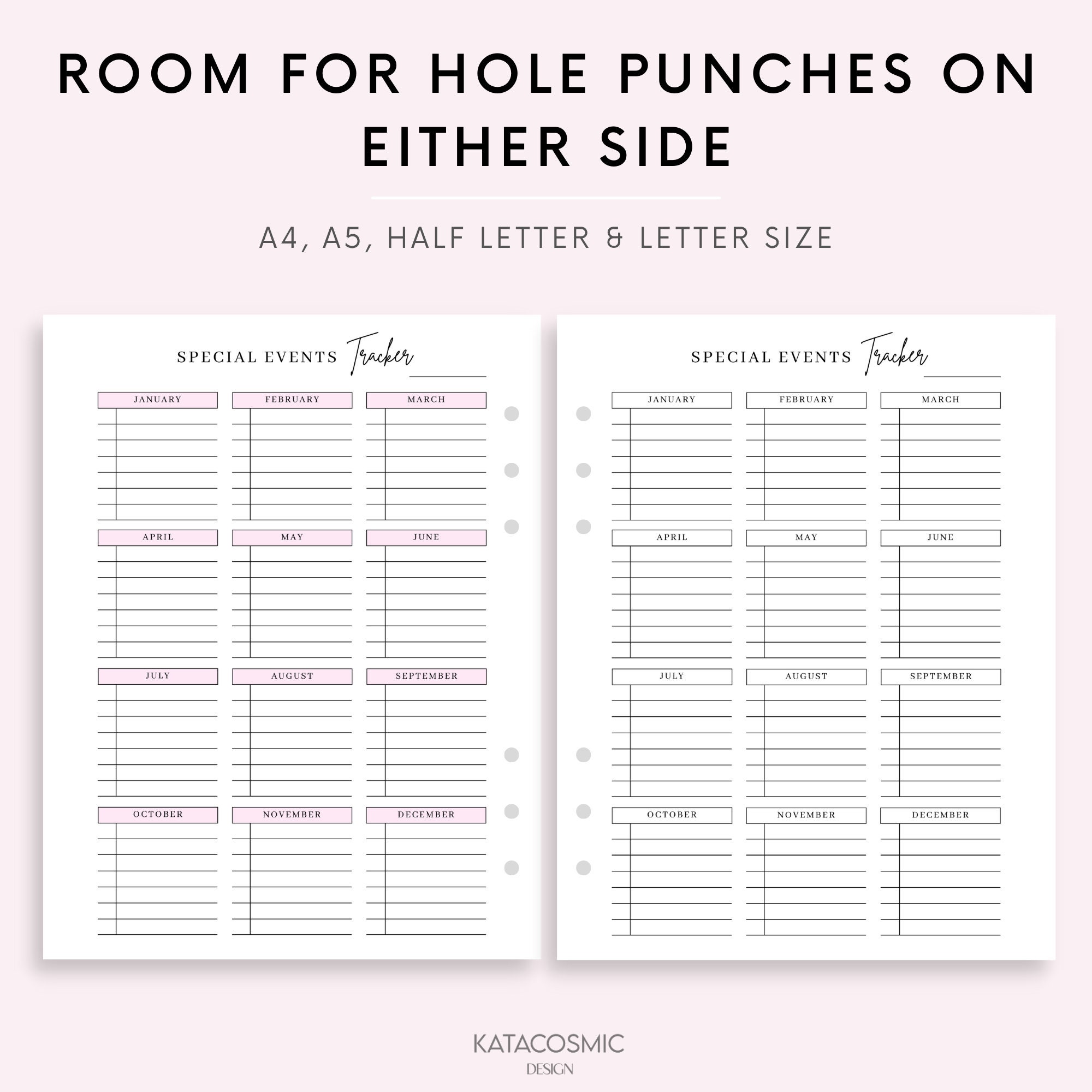 Yearly Important Dates Tracker Printable, Fillable Important Dates ...