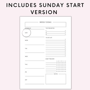 Editable Weekly to Do List, Minimalist Weekly Planner Printable, Weekly ...