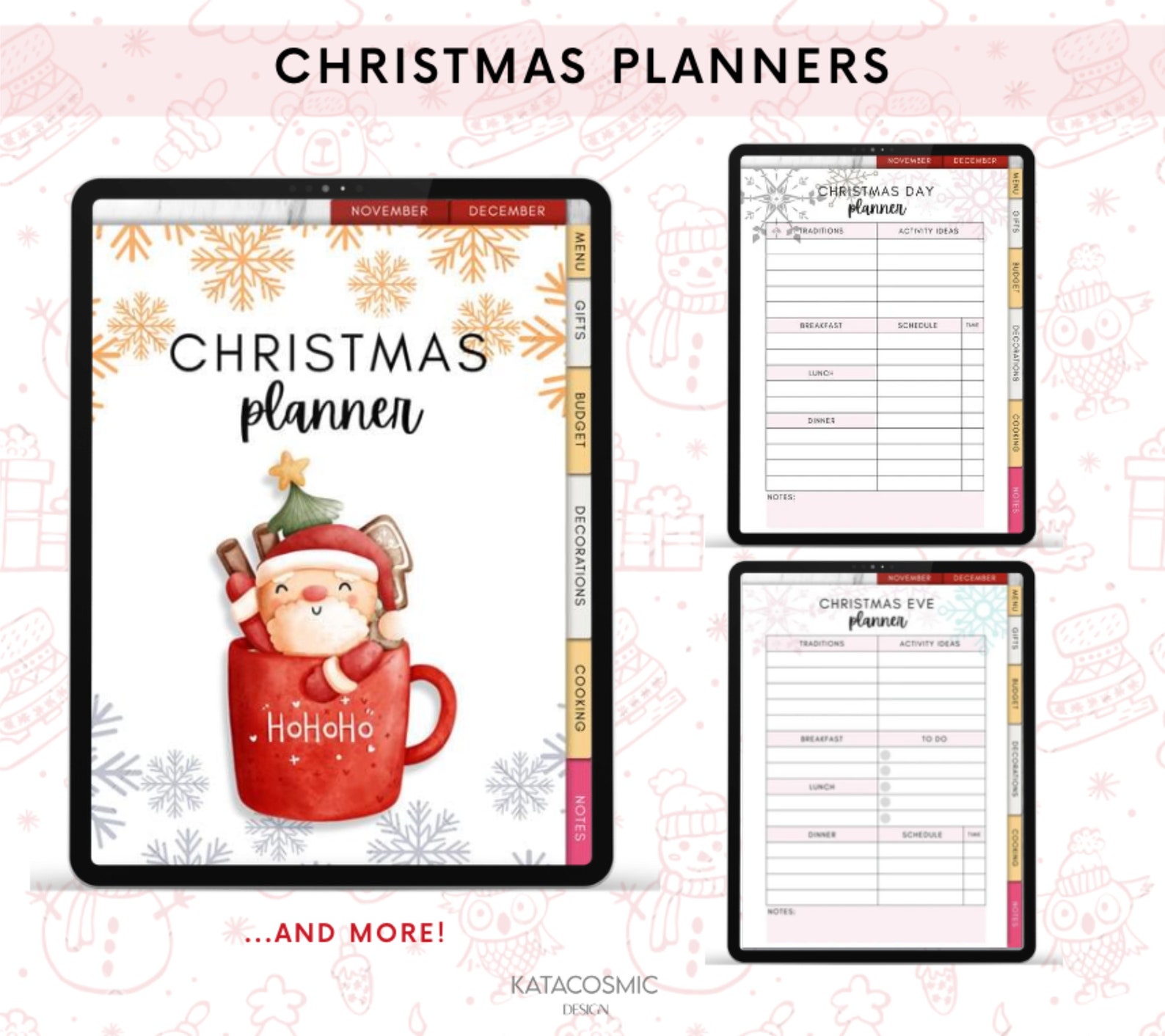 Digital Christmas Planner Holiday Planner Gift Budget - Etsy