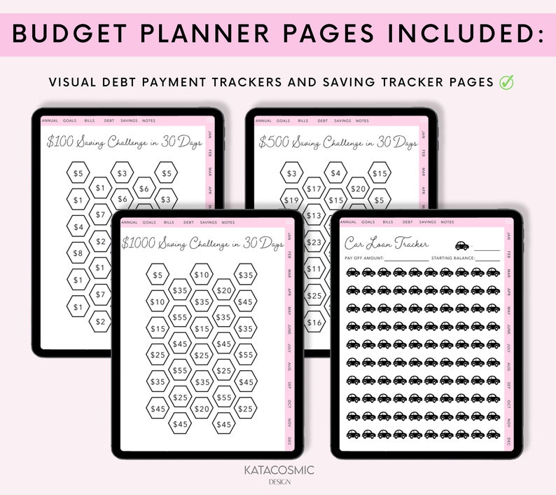Digital Budget Planner Budget Template Monthly Budget - Etsy