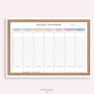 Printable Editable Weekly Schedule, Simple Kids School and Activity ...