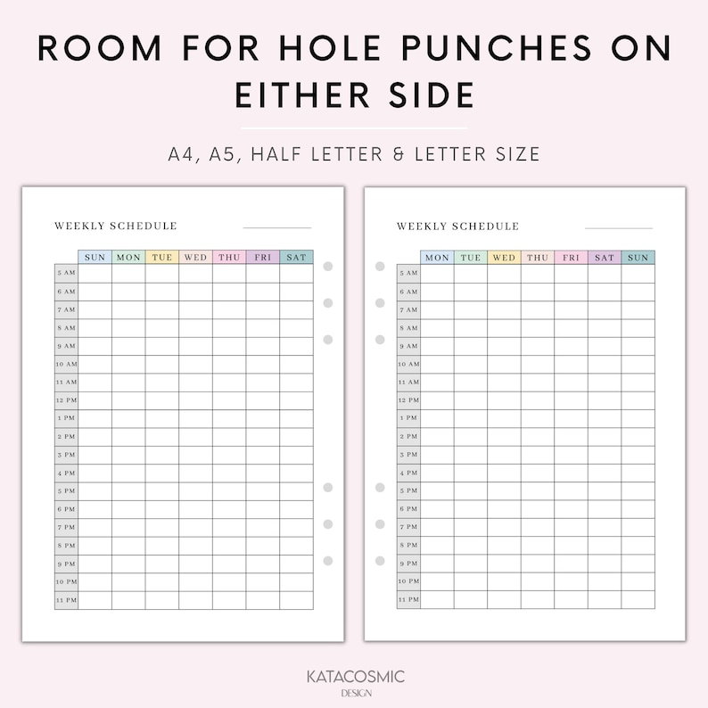 Digital Weekly Schedule for Goodnotes, 24/7 Weekly Timetable, Hourly ...