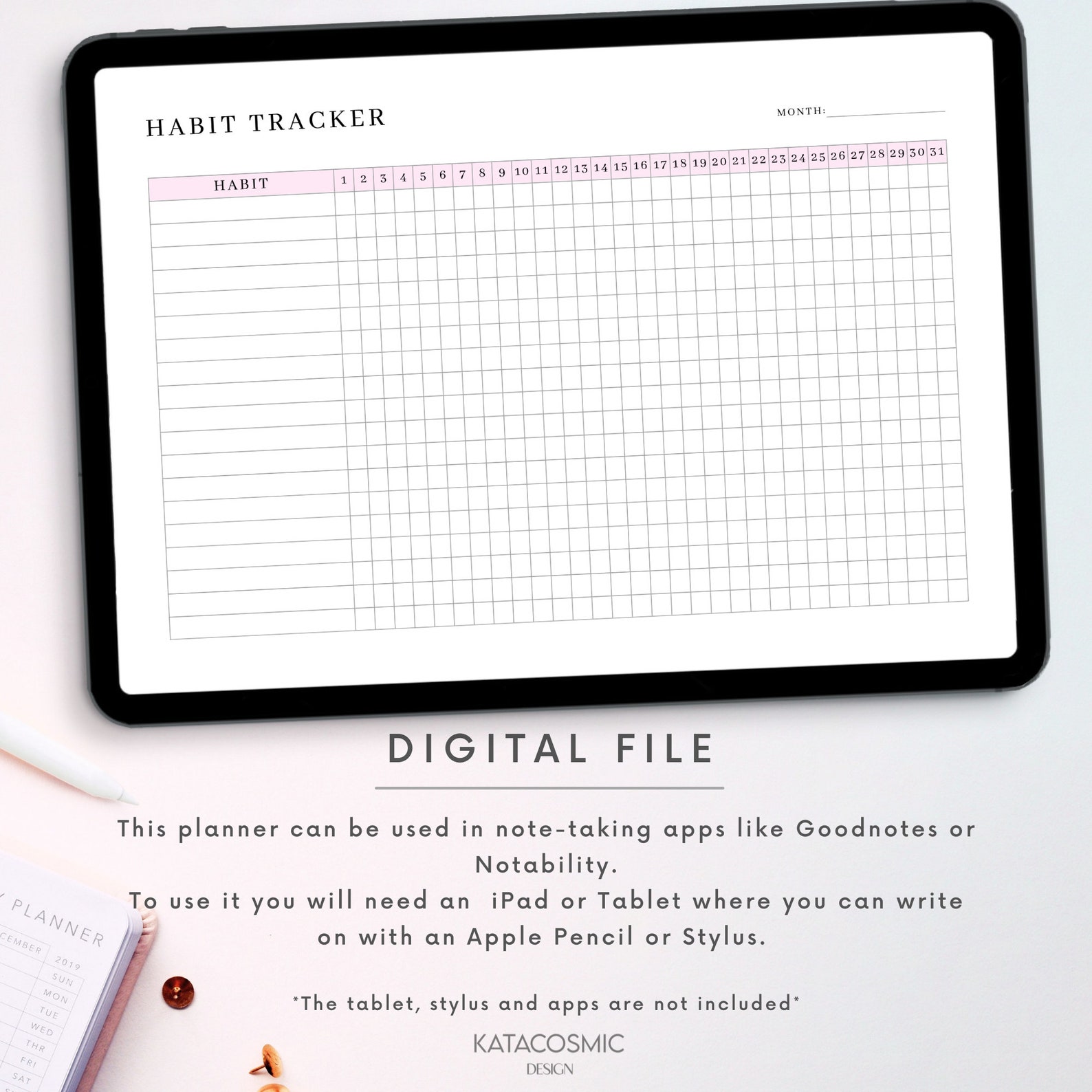 Everyday Habit Tracker for iPad and Tablet | Routine Tracker ...