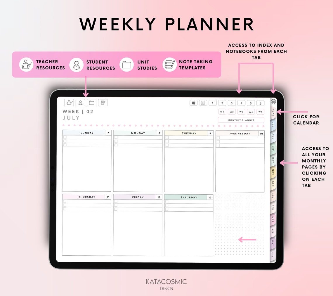 2024 2025 Digital Teacher Planner, iPad Planner, Digital Lesson Planner ...