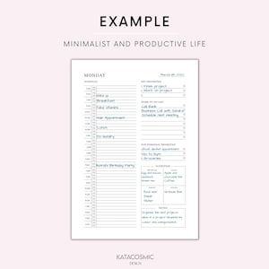 24 Hour Daily Planner Printable, Daily to Do List for Work / Personal ...