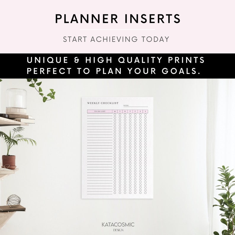 Weekly Checklist Printable to Do List Template Weekly - Etsy UK