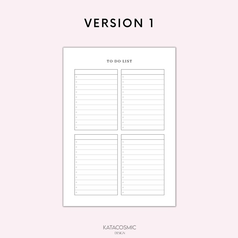 Blank to Do List Printable PDF Blank Task Checklist Planner | Etsy