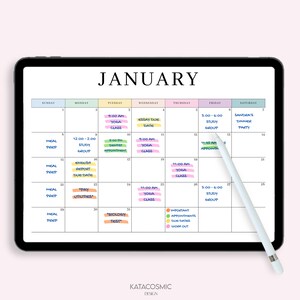 Digital 2023 Monthly Calendar for Goodnotes, Desk Calendar, Minimalist ...