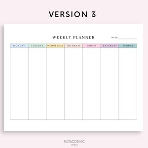 Weekly Planner Goodnotes Template, Undated Weekly Planner Template ...