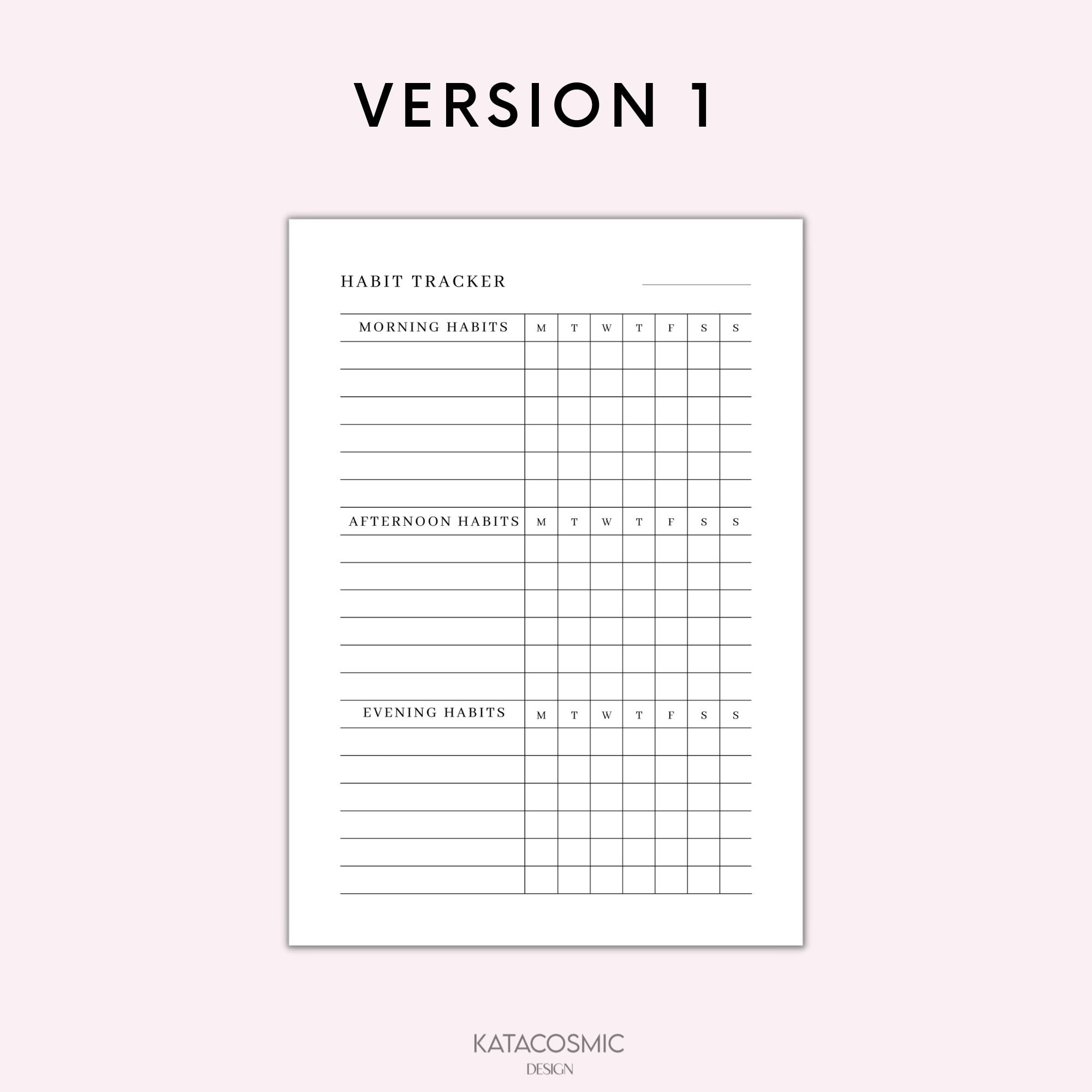 Daily Habit List Tracker Daily Routine Planner Habit Tracker - Etsy