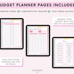 Digital Budget Planner, Digital Finance Planner, Digital Planner, Bi ...