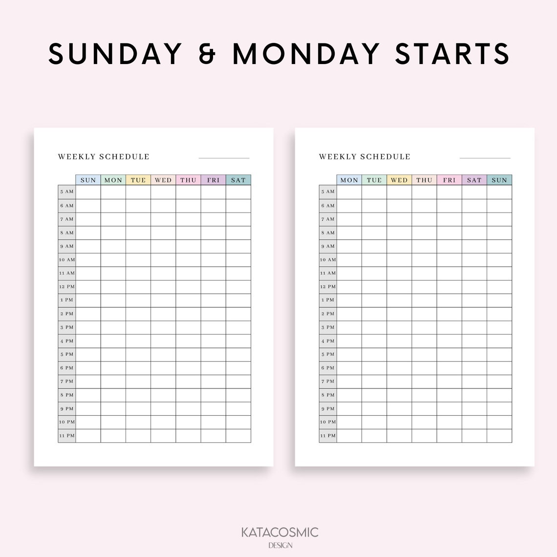 Digital Weekly Schedule for Goodnotes 24/7 Weekly Timetable - Etsy