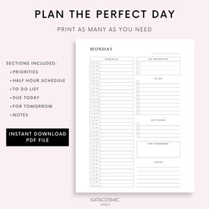 Work From Home Planner, Personal Daily Planner, Productivity Planner ...