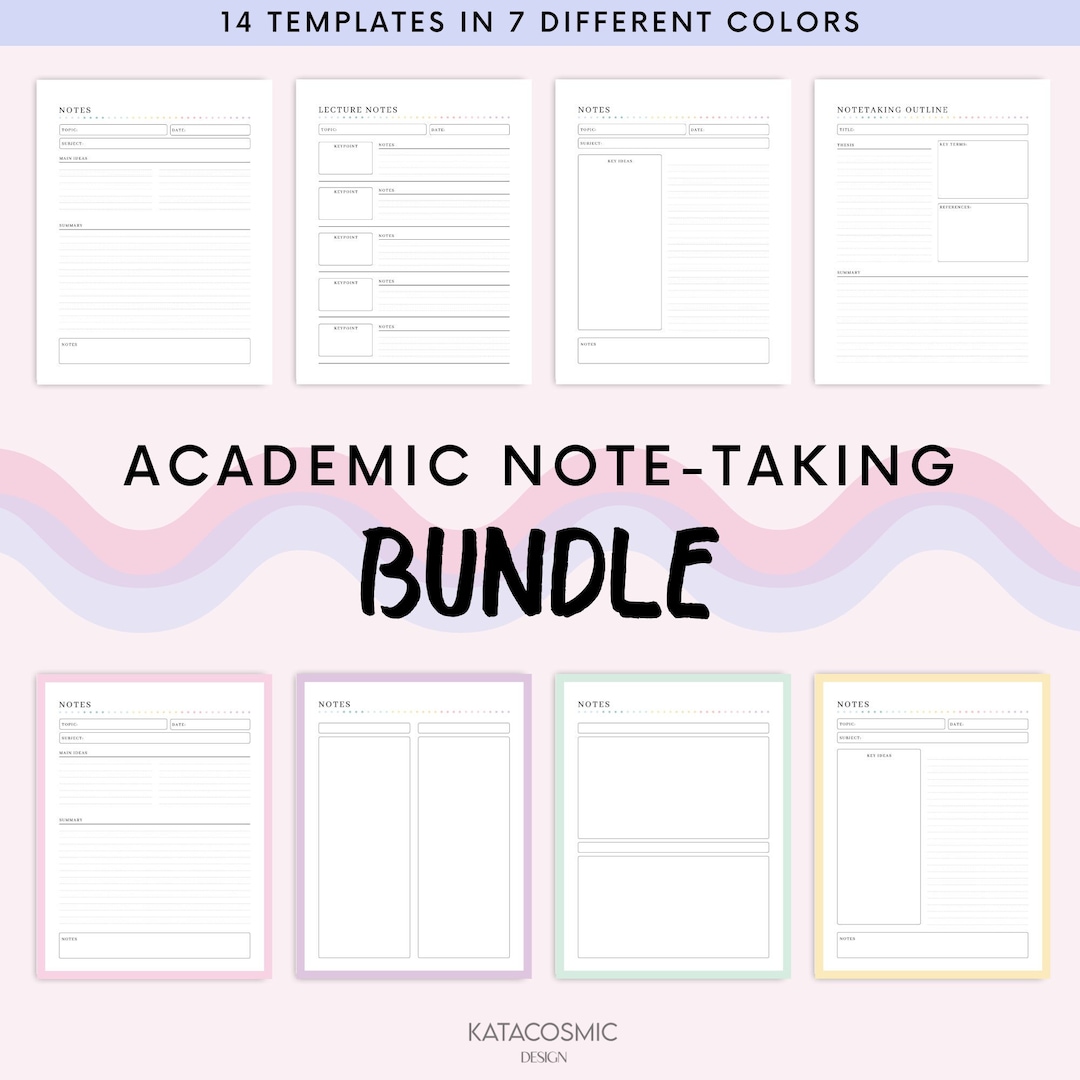 Printable Planner, Printable Student Planner Bundle, Study Planner ...