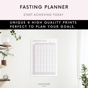 Intermittent Fasting Tracker Printable, Fasting Tracker, Fasting ...