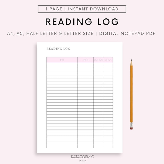 Book Tracker Printable Bookshelf Reading Log Books I've - Etsy
