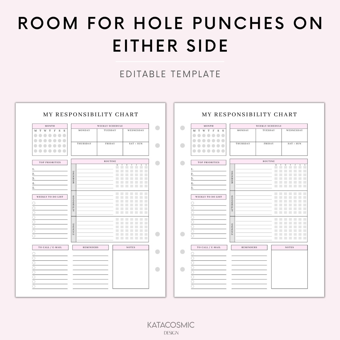 The Ultimate Responsibility Chart! Printable Editable | for Daily ...