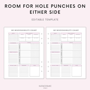 The Ultimate Responsibility Chart! Printable Editable | for Daily ...
