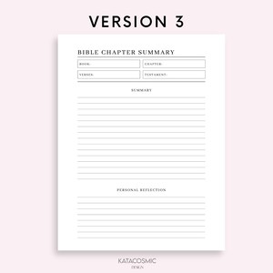 Bible Study Printable, Bible Chapter Summary, Bible Study Journal Pages ...