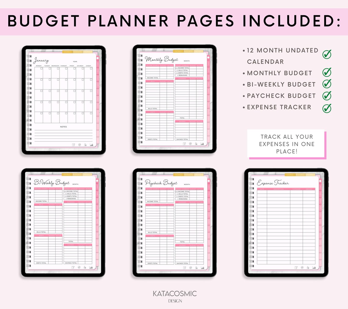 Digital Budget Planner Digital Finance Planner Digital - Etsy