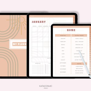 Boho Undated Goodnotes Planner, Weekly Digital Planner, Monthly Planner ...