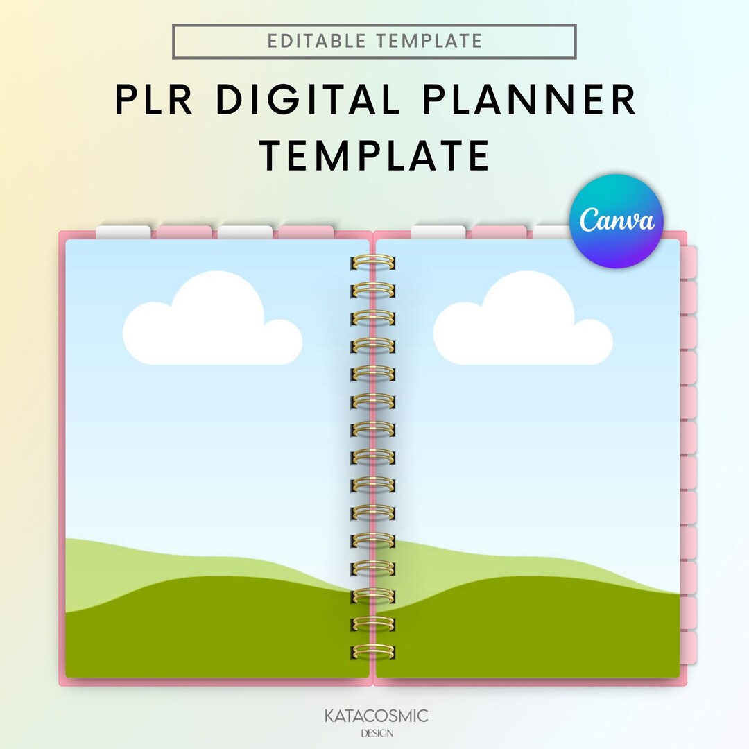 Canva Frame PLR Planner Template Digital Planner Canva Template Create ...
