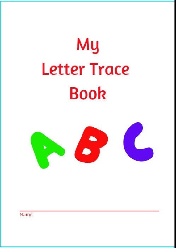 Alphabet Letters Tracing Book - Etsy
