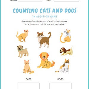 Kindergarten Homeschool Addition Worksheets - Etsy