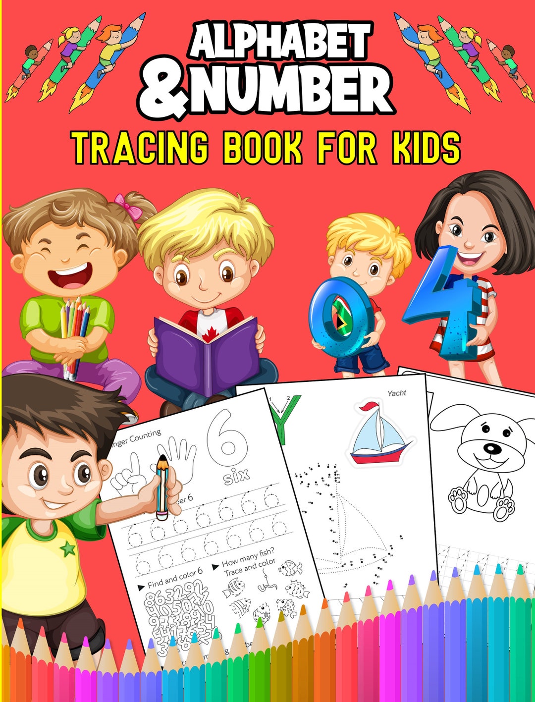 Alphabet & Numbers Tracing Printable Worksheets. Preschool Printable ...