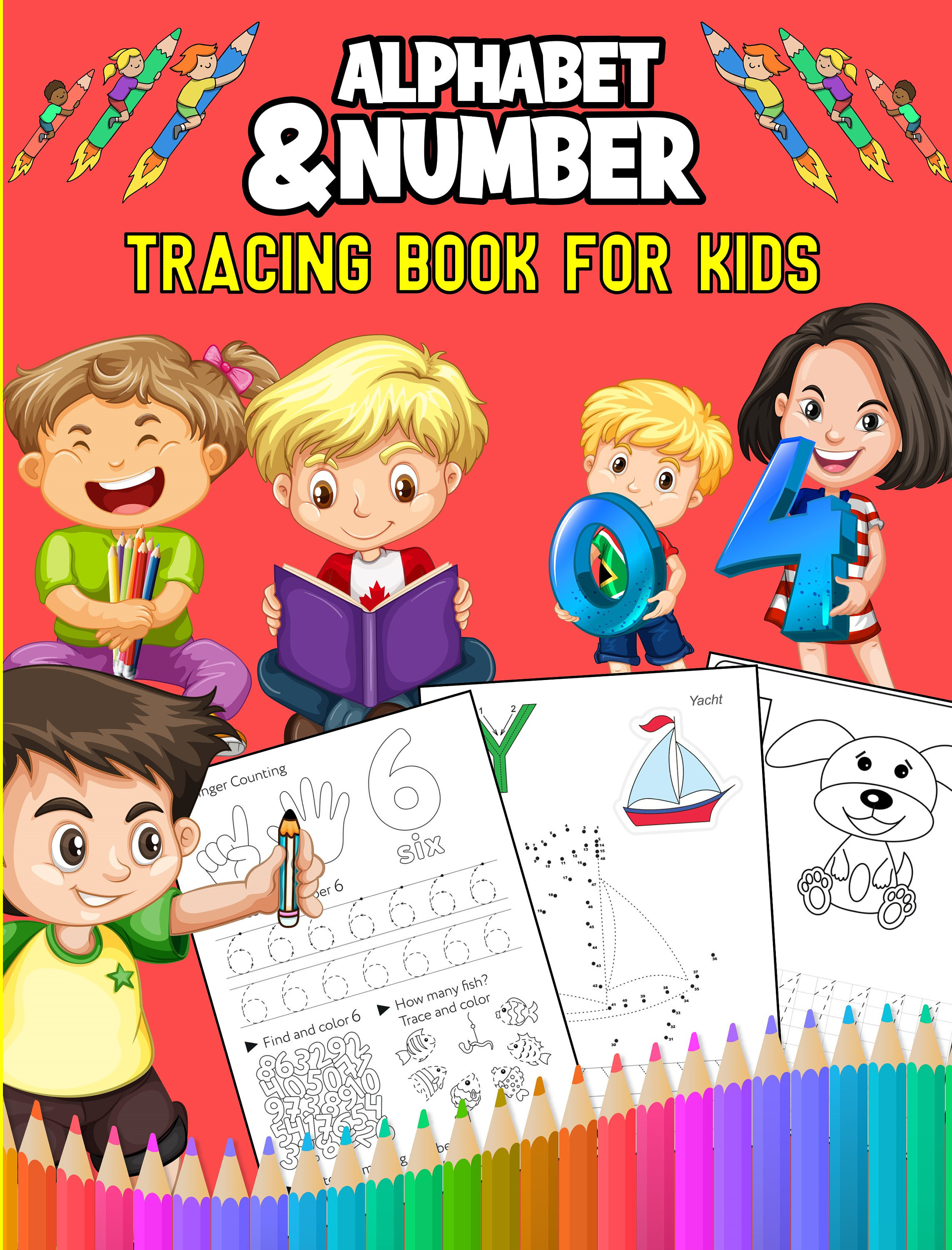 Alphabet & Numbers Tracing Printable Worksheets. Preschool Printable ...