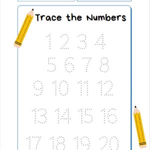 Alphabet & Numbers Tracing Printable Worksheets. Preschool Printable ...