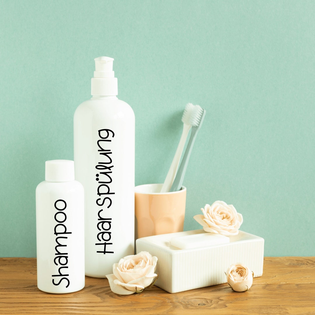 Etiquette Stickers Vinyl Lettering Organization Body Lotion, Shampoo ...