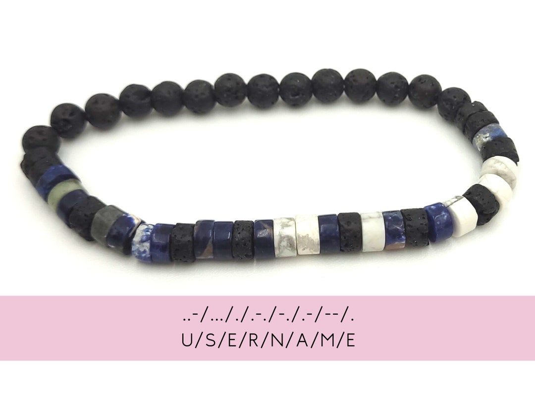 Customizable Bracelet, Morse Code Bracelet, Anime, Fanfiction, Ao3 ...