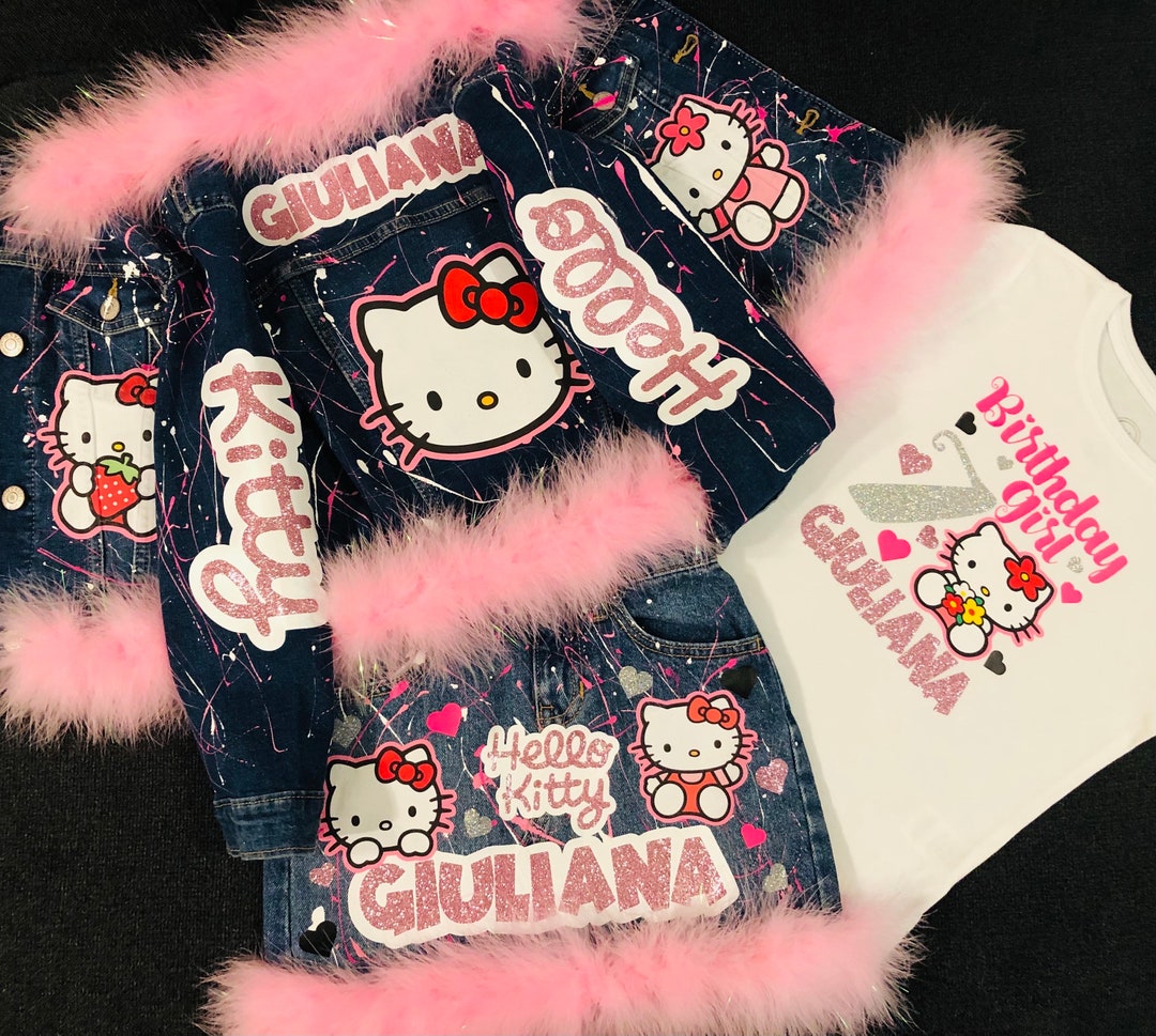 Toddler Girls Birthday Outfit | Custom Birthday Denim Set | Custom ...