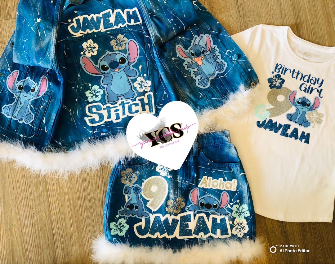 Girls Outfit | Birthday Outfit | Custom Denim Set | Any Party Theme ...