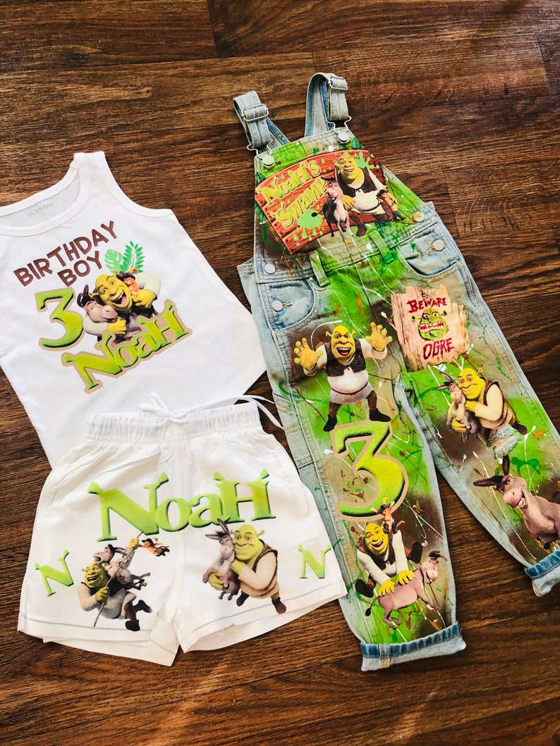 Boys Birthday Overalls Denim Overalls Custom Birthday - Etsy