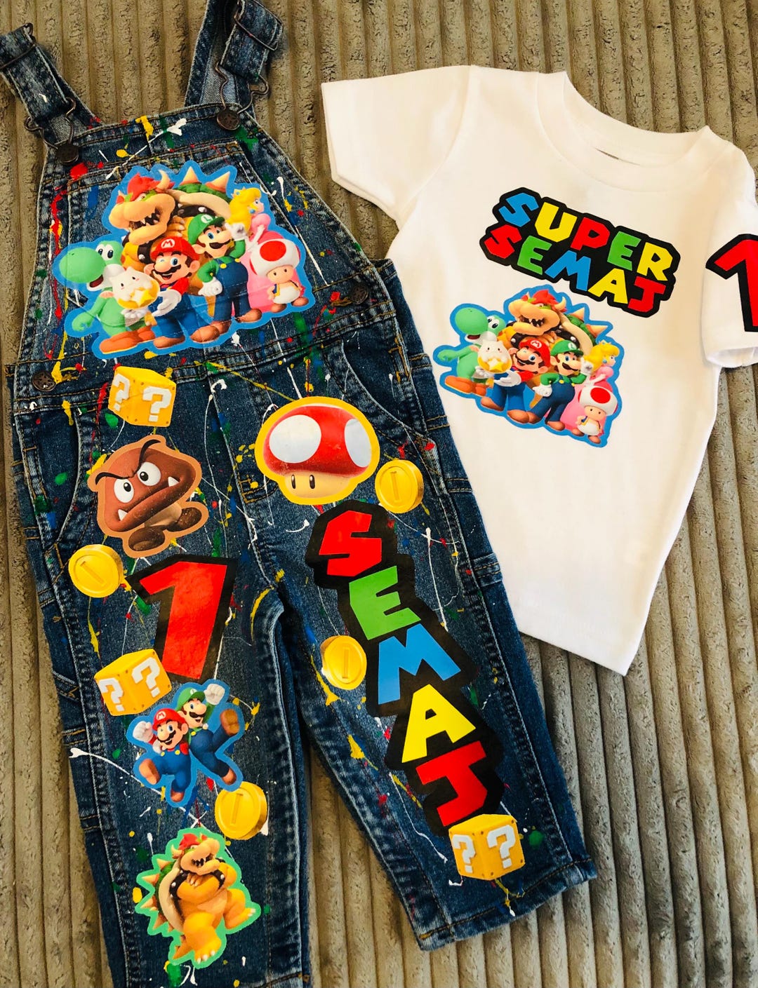 Boys Birthday Overalls | Denim Overalls | Custom Birthday Overalls ...