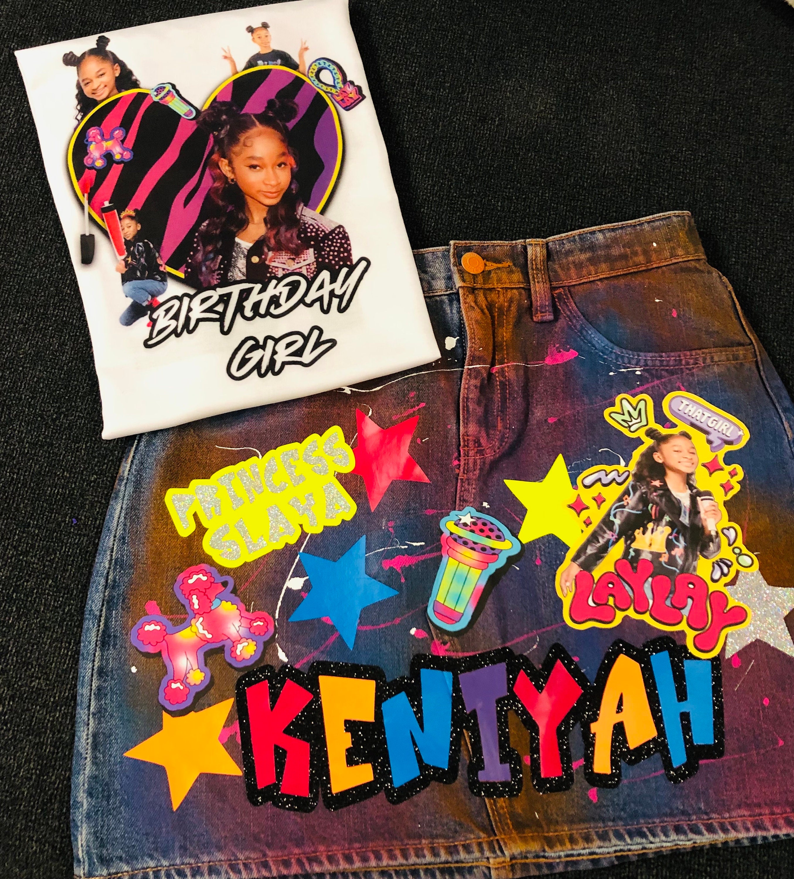 Girls Outfit | Birthday Outfit | Custom Denim Set | Any Party Theme ...