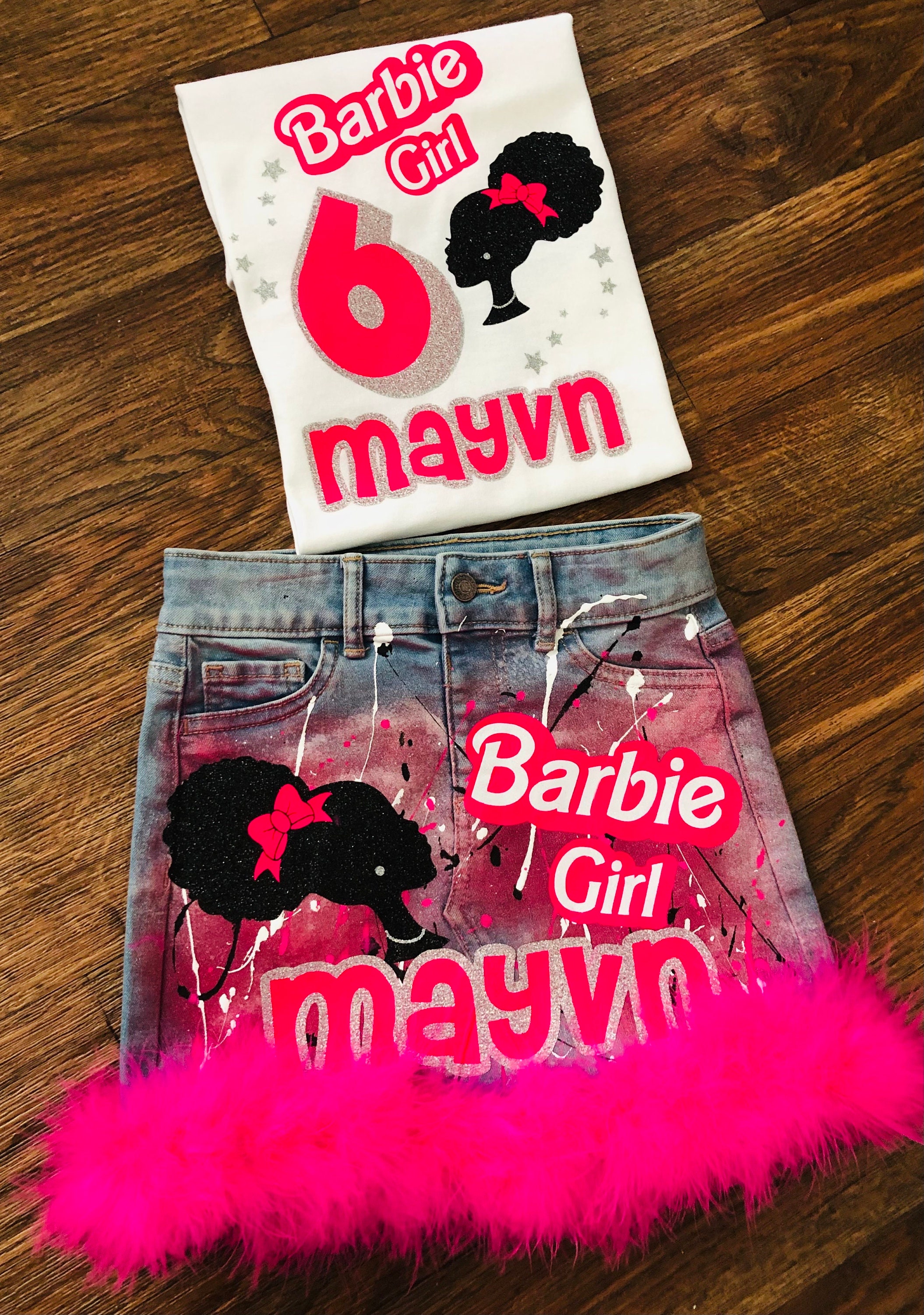 Girls Outfit | Birthday Outfit | Custom Denim Set | Any Party Theme ...
